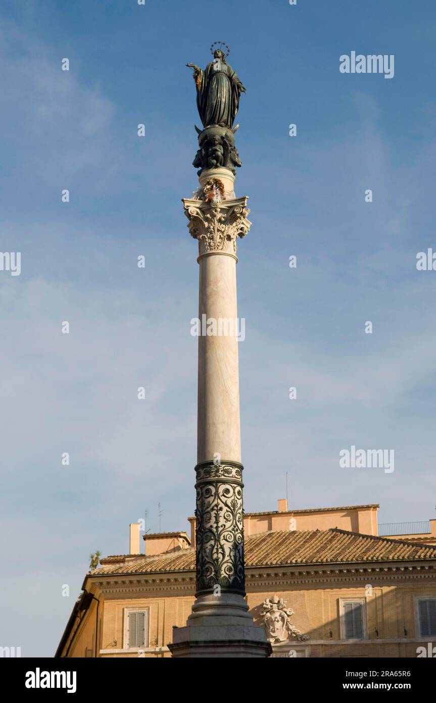 Column of Mary, Piazza di Spagna, Rome, Lazio, Italy, Column of the ...