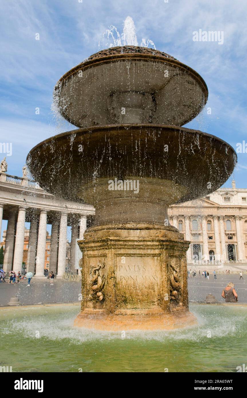 Fountain, Stato della Citta del Vaticano, San Pietro Basilica, Basilica ...