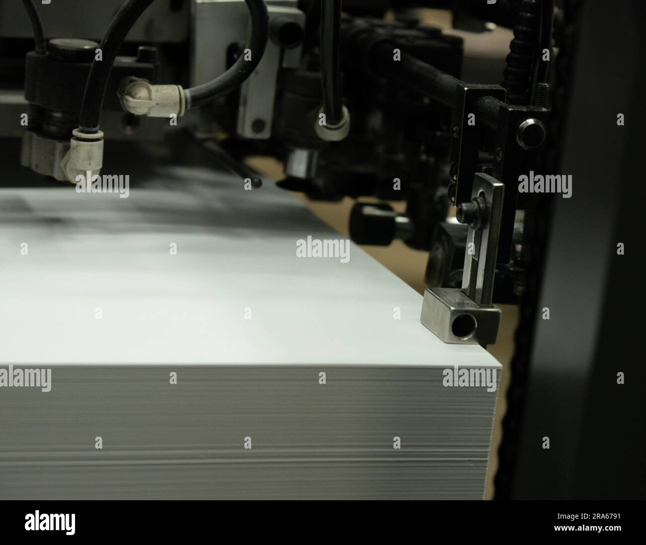 Printing house printing process interior machines paper Stock Photo - Alamy