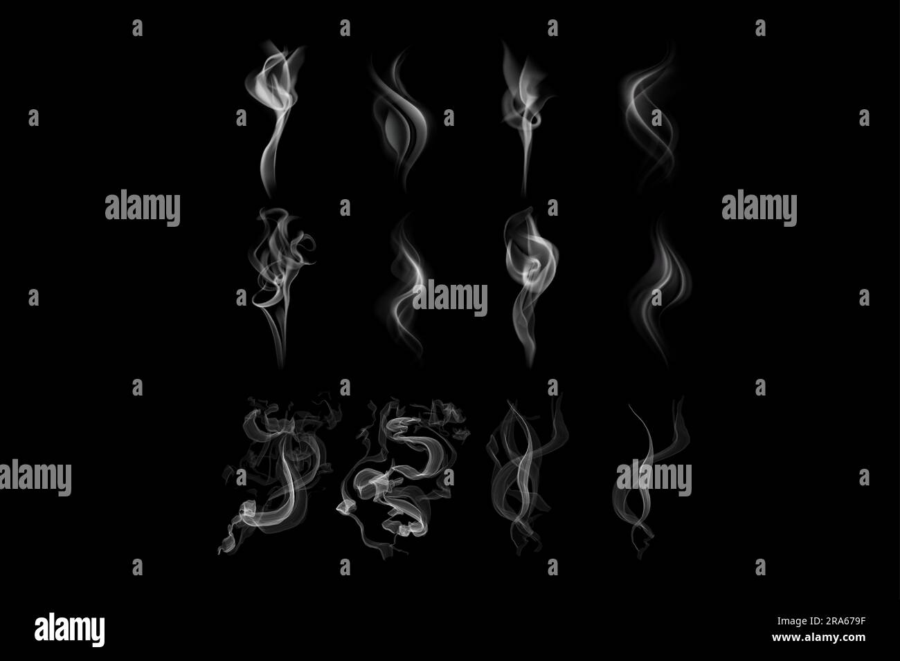Realistic cigarette smoke waves hi-res stock photography and images - Alamy