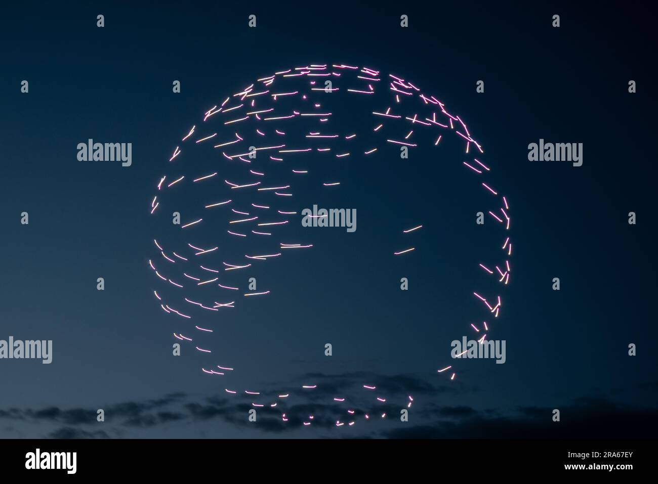 Drone globe projection hi-res stock photography and images - Alamy