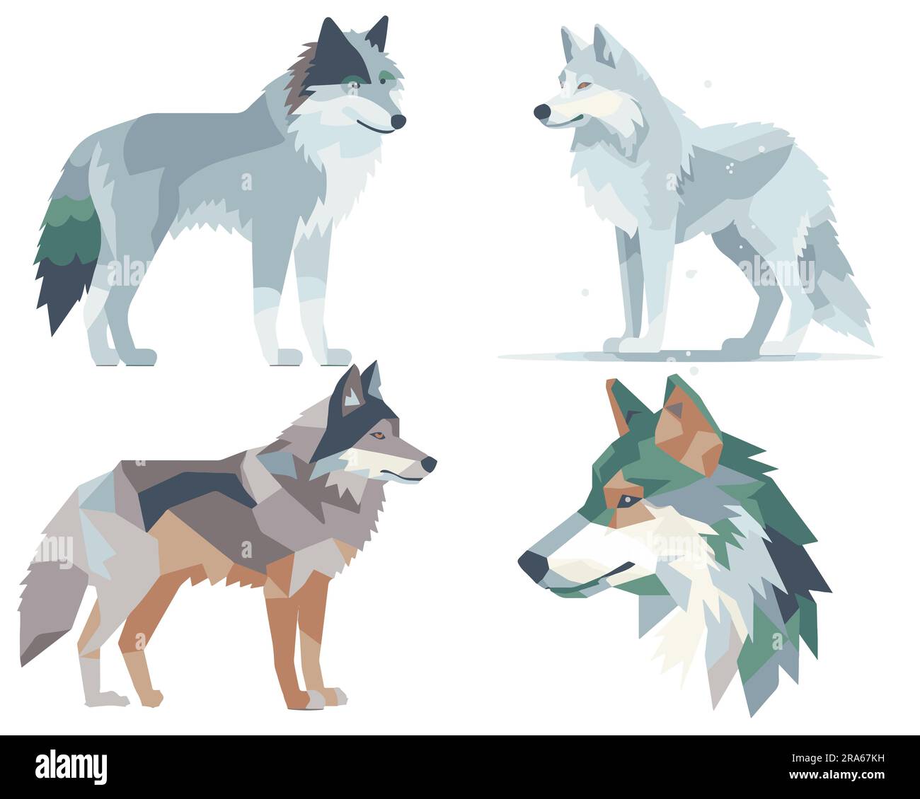 A set of Flat dog vector Illustration Stock Vector Image & Art - Alamy