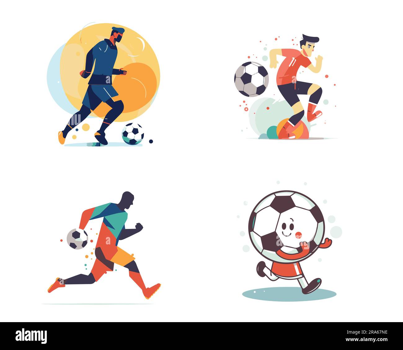 A set of Flat football vector illustration Stock Vector Image & Art - Alamy
