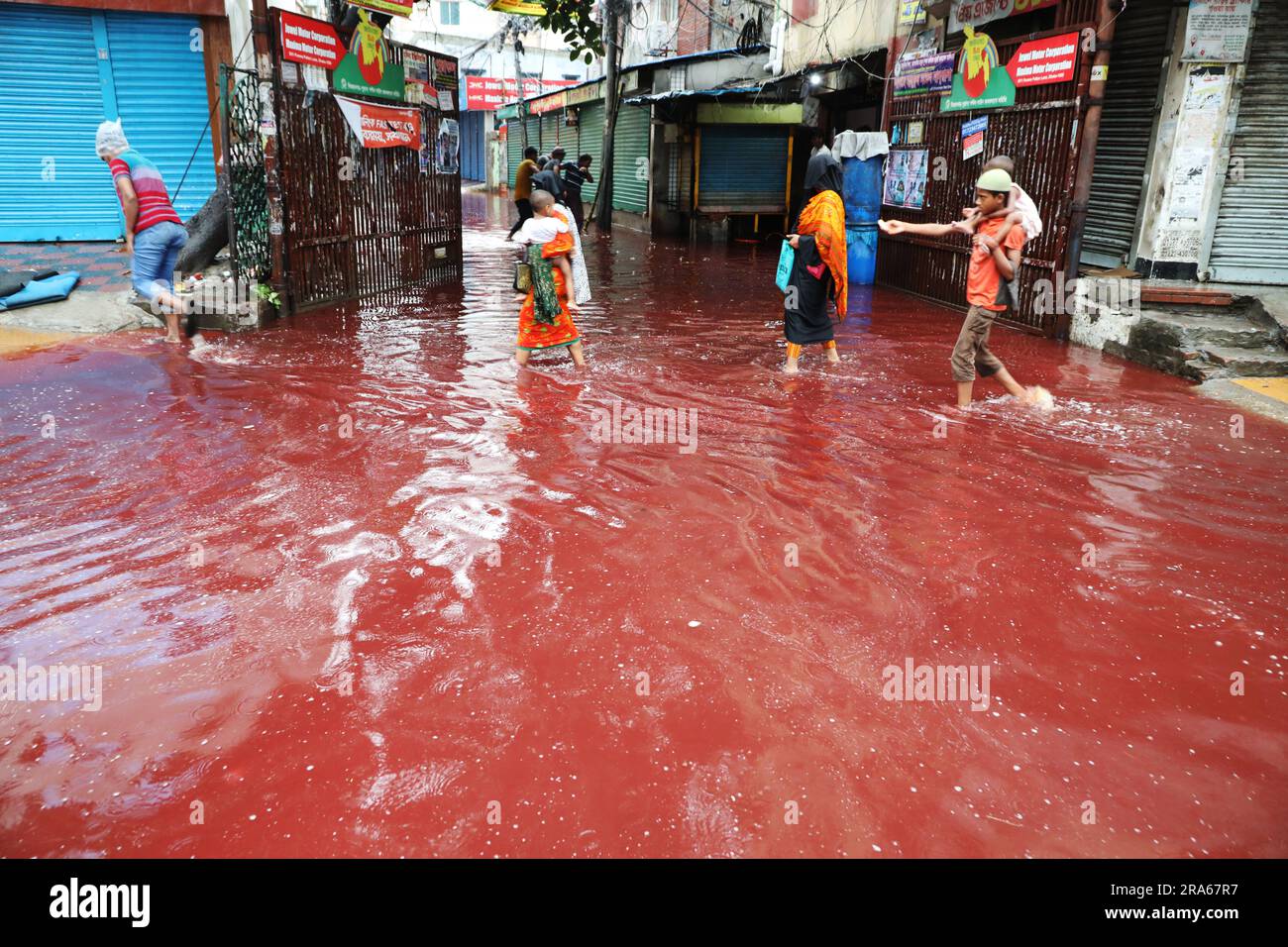 Dhaka Bangladesh June 29 2023 Incessant Rain Since The Morning Of