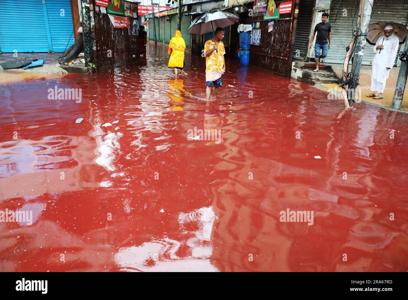 Dhaka Bangladesh June 29 2023 Incessant Rain Since The Morning Of
