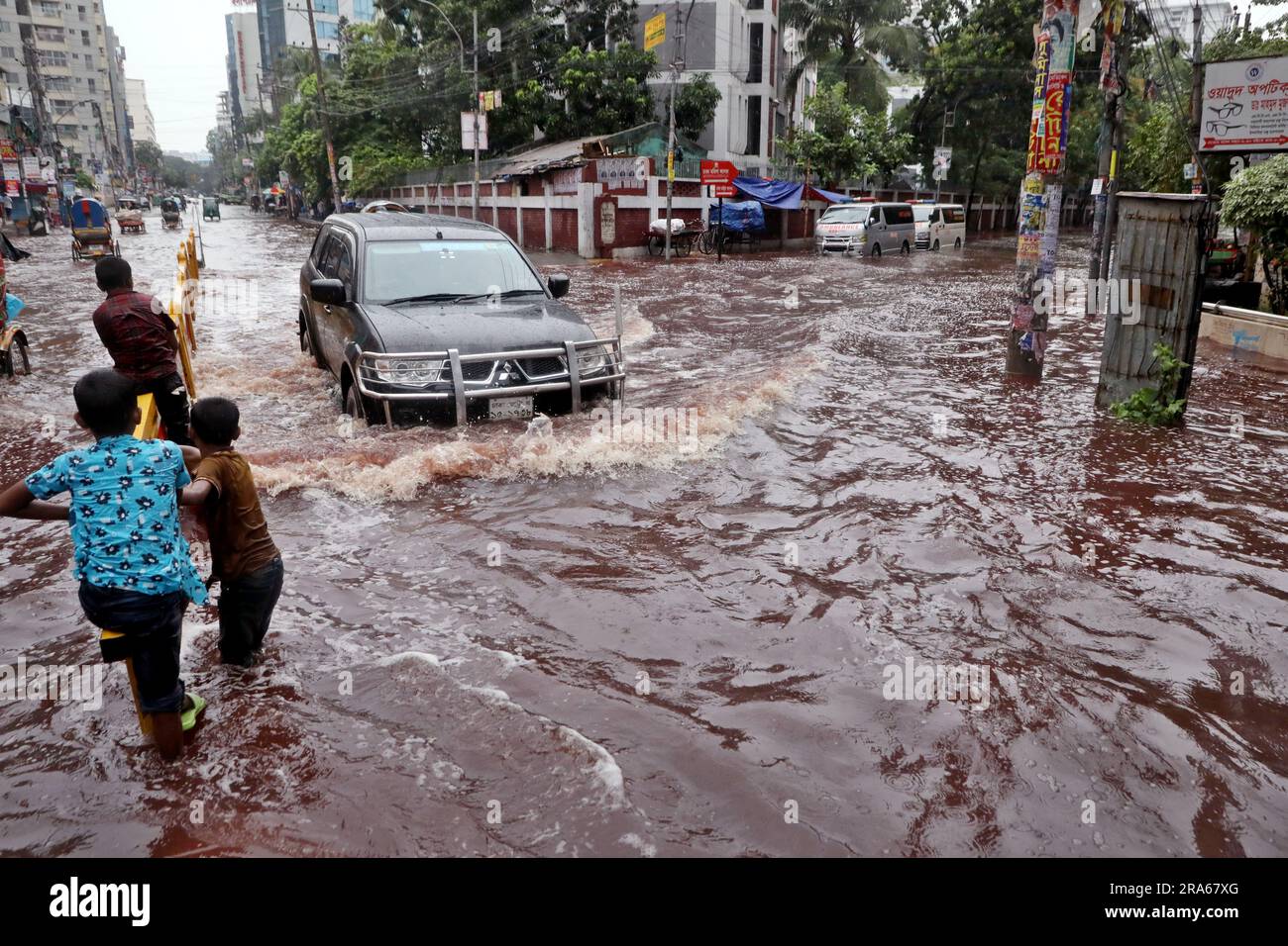 Dhaka Bangladesh June 29 2023 Incessant Rain Since The Morning Of