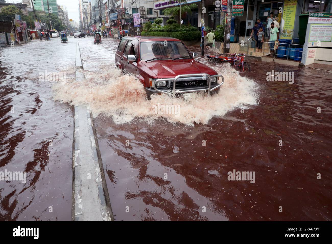 Dhaka Bangladesh June 29 2023 Incessant Rain Since The Morning Of