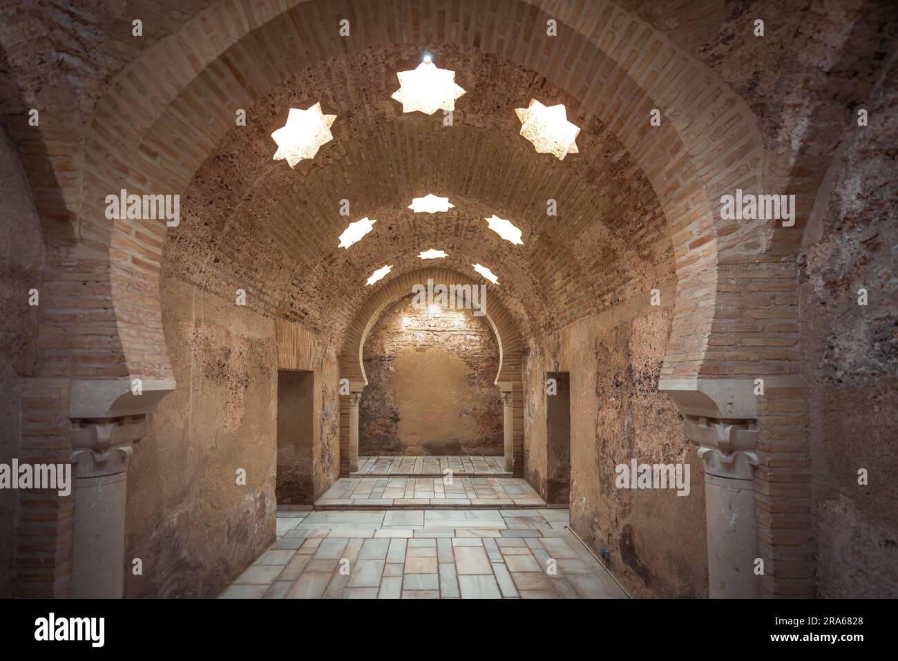 Cold Room of Arab Baths of Jaen - Jaen, Spain Stock Photo - Alamy