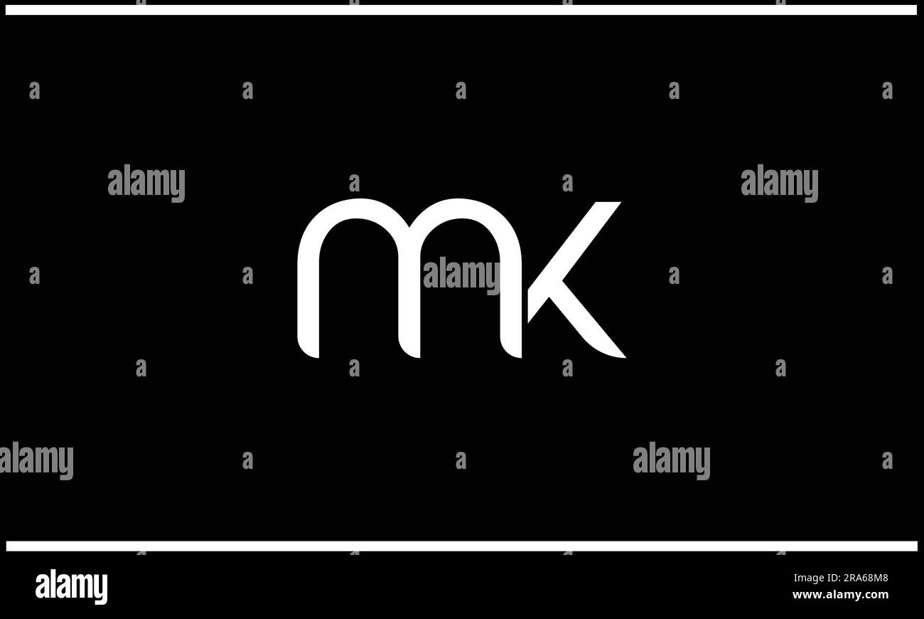 M and k initials hi-res stock photography and images - Alamy