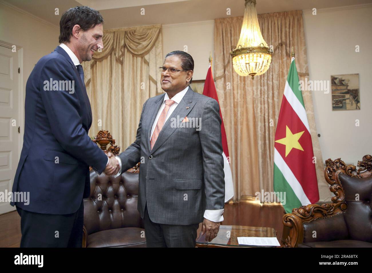 PARAMARIBO - Minister Wopke Hoekstra of Foreign Affairs during a ...