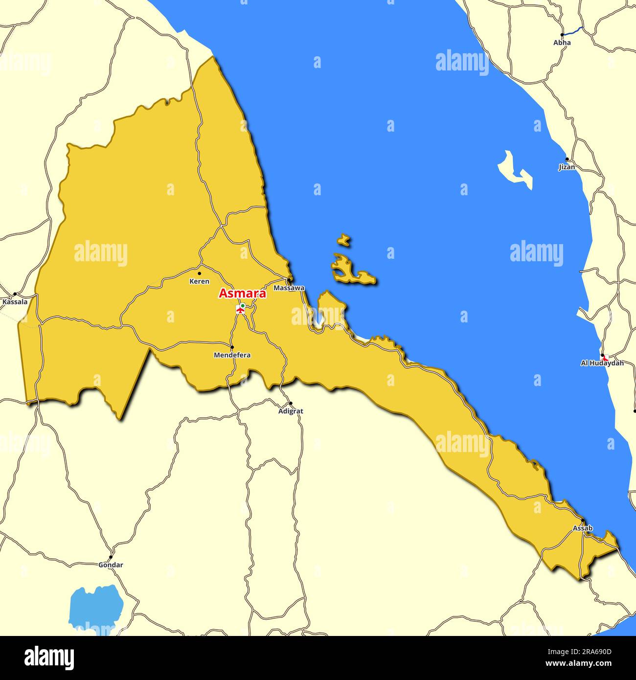 Outline map country eritrea hi-res stock photography and images - Alamy