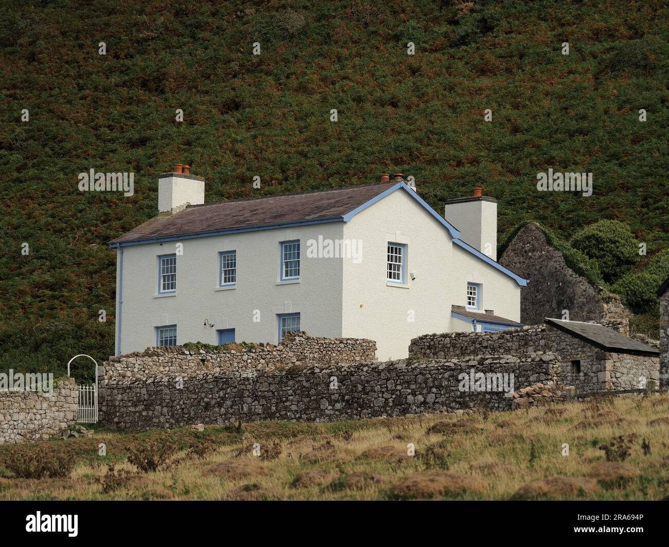 Farmhouse, Rhossili Bay, Gower Peninsula, Wales Stock Photo - Alamy