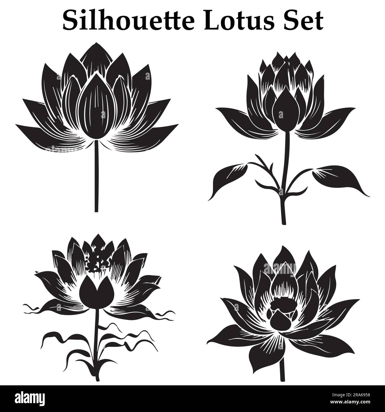 Lotus Flower Silhouette Vector Lotus Flower Silhouette Images Free