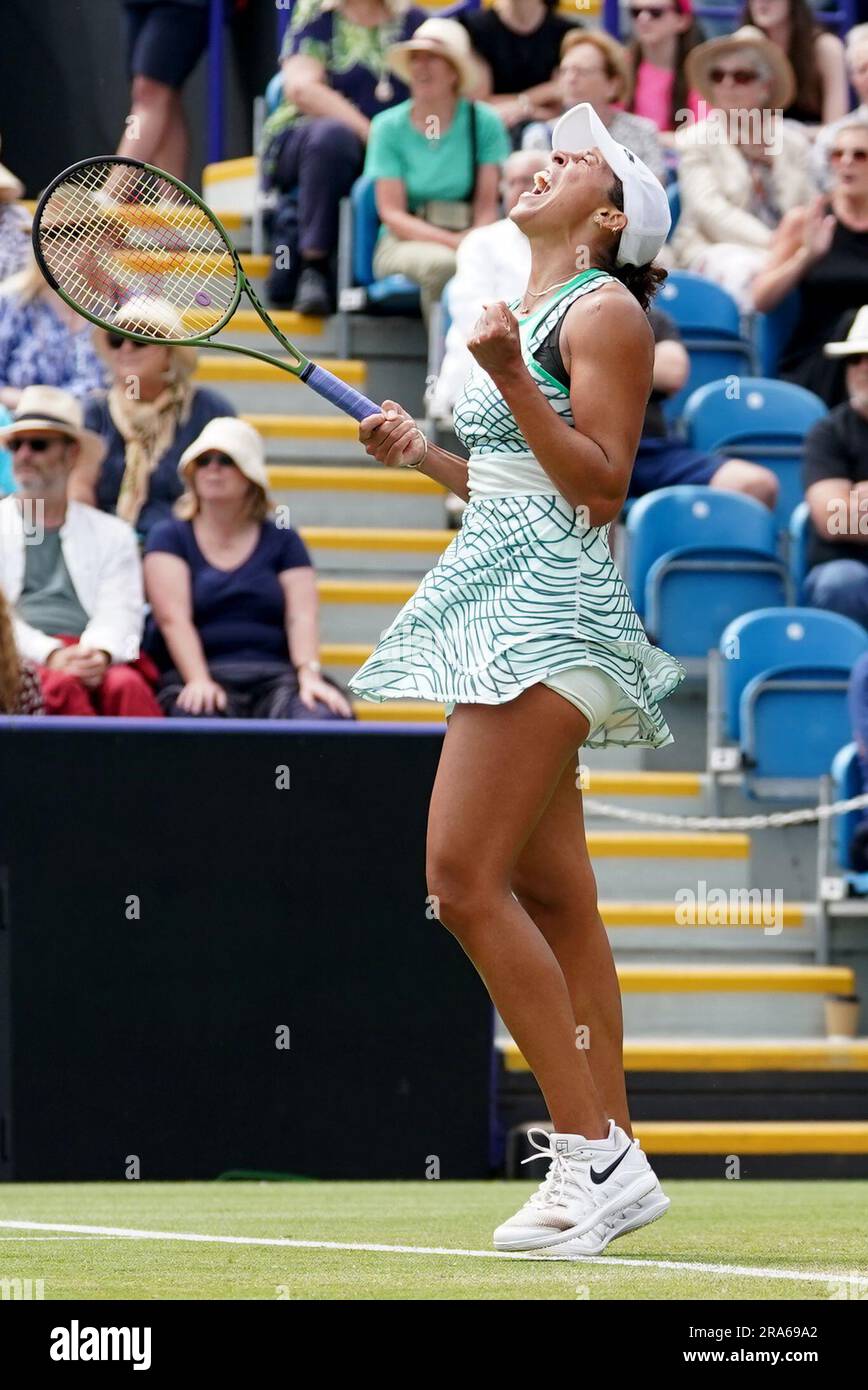 USA's Madison Keys celebrates winning the Women's singles final match ...