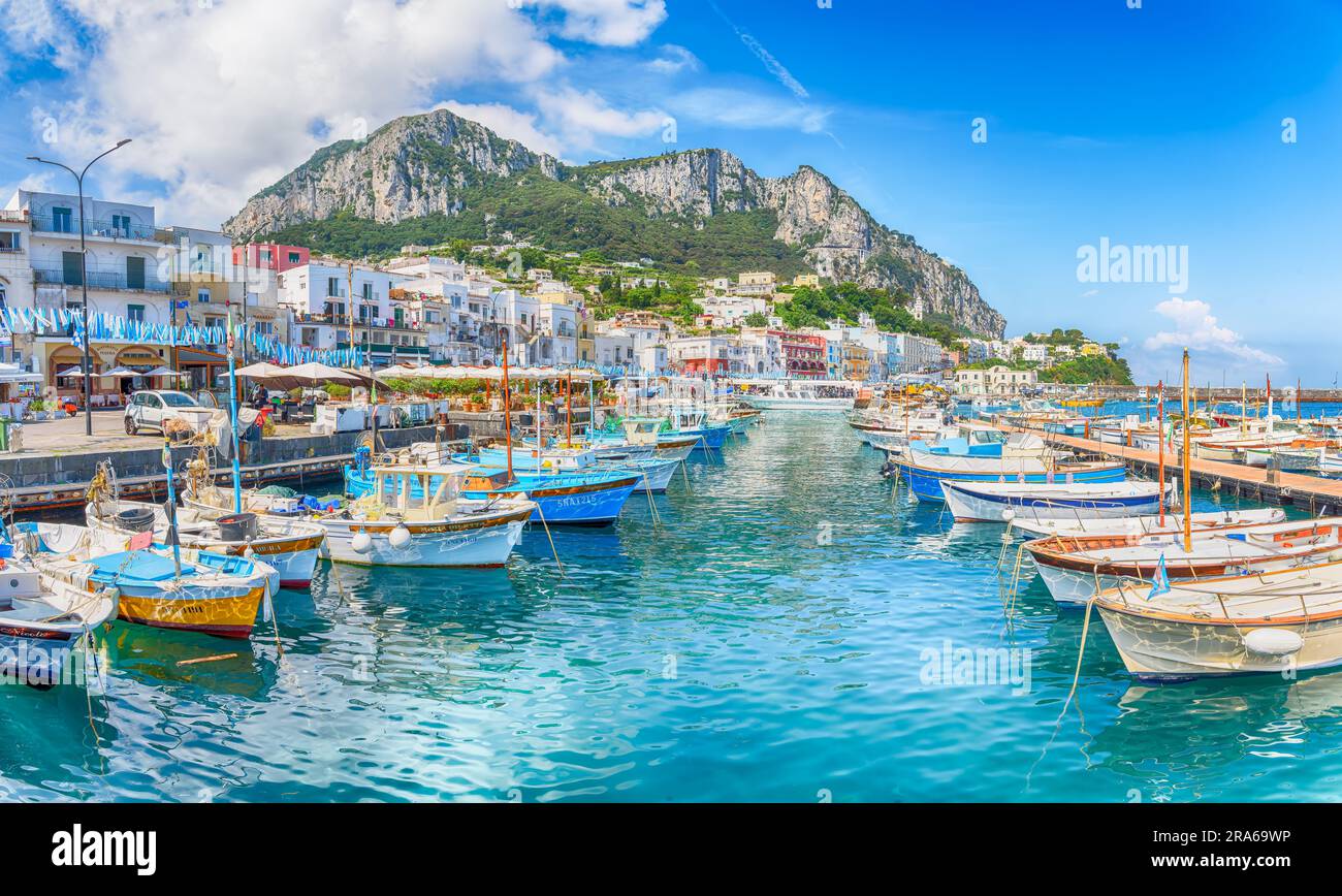 Capri islands, Italy - June 22, 2023: Landscape with Marina Grande in ...
