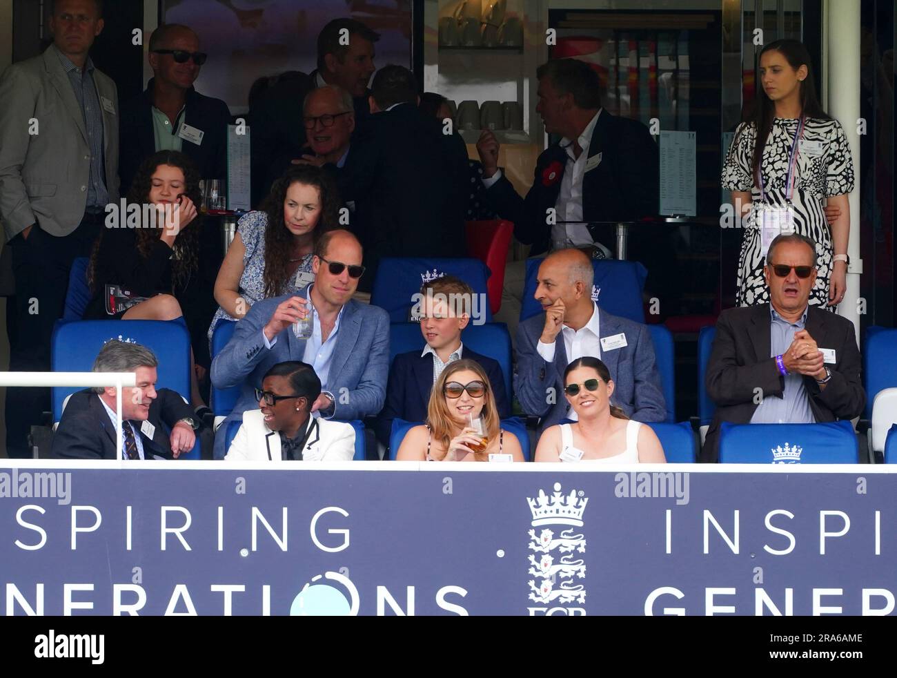 The Prince of Wales, Prince George and England Women's Tamsin Beaumont ...