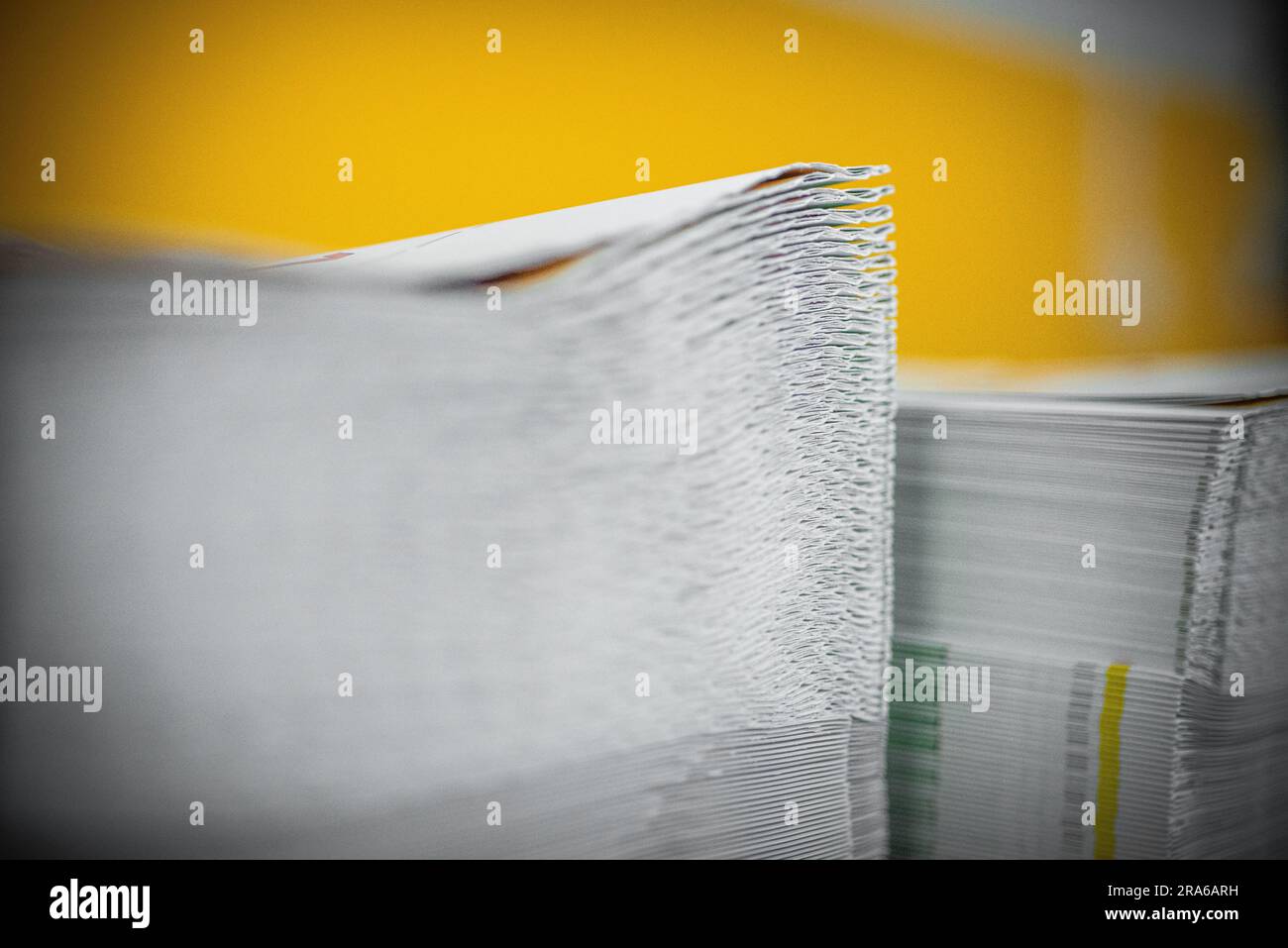Printing house printing process interior machines paper Stock Photo - Alamy