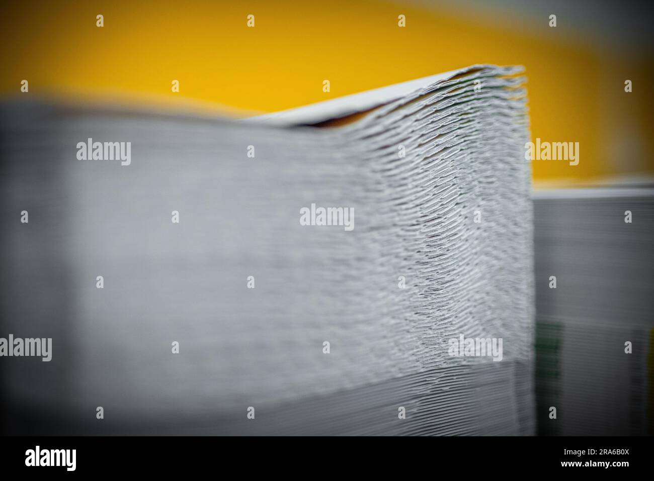 Printing house printing process interior machines paper Stock Photo - Alamy