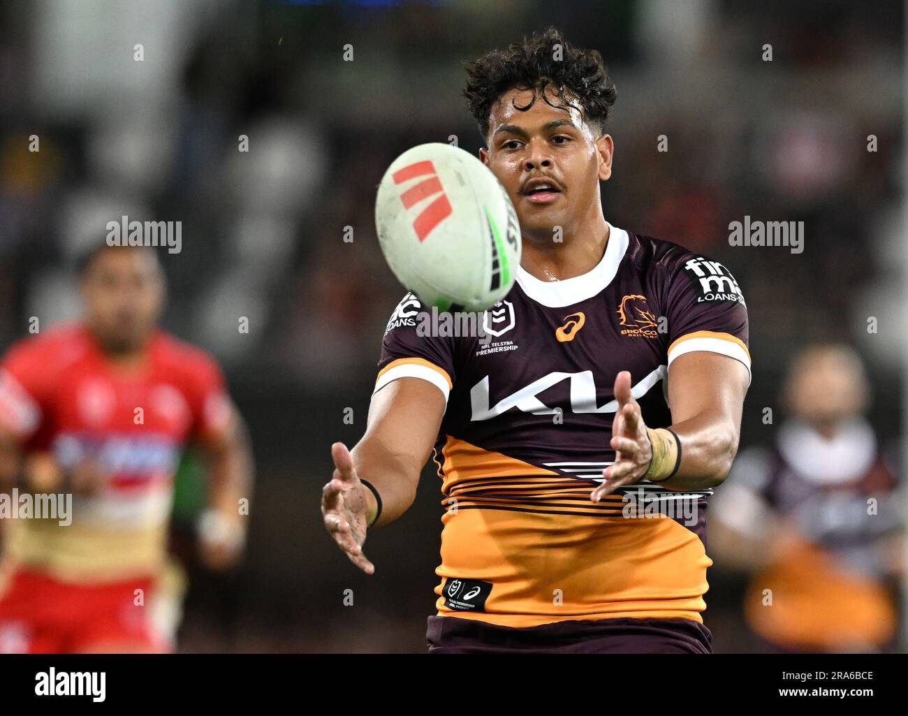 Brisbane, Australia. 01st July, 2023. Selwyn Cobbo of the Broncos in ...