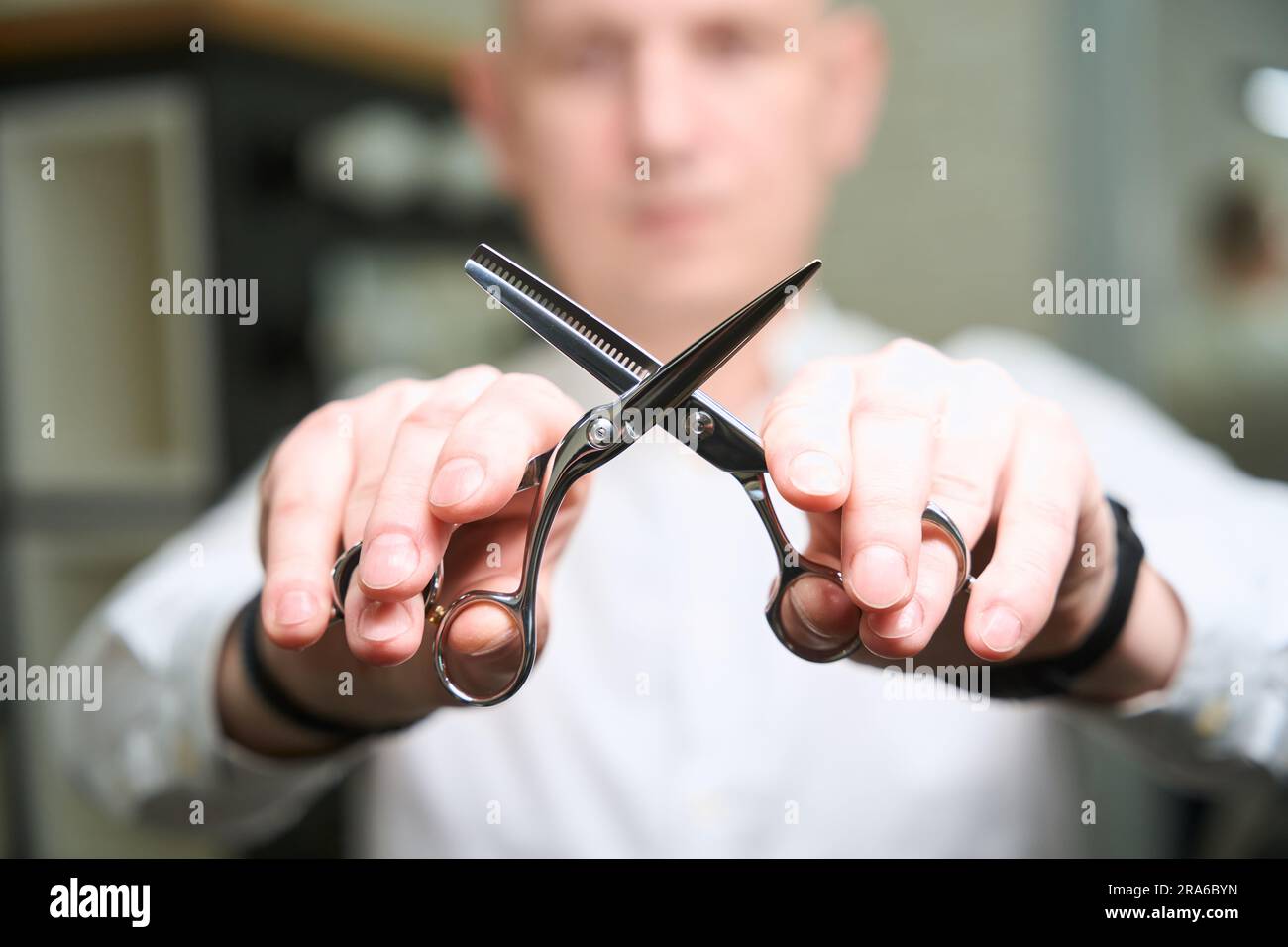 Service process man holds hi-res stock photography and images - Alamy