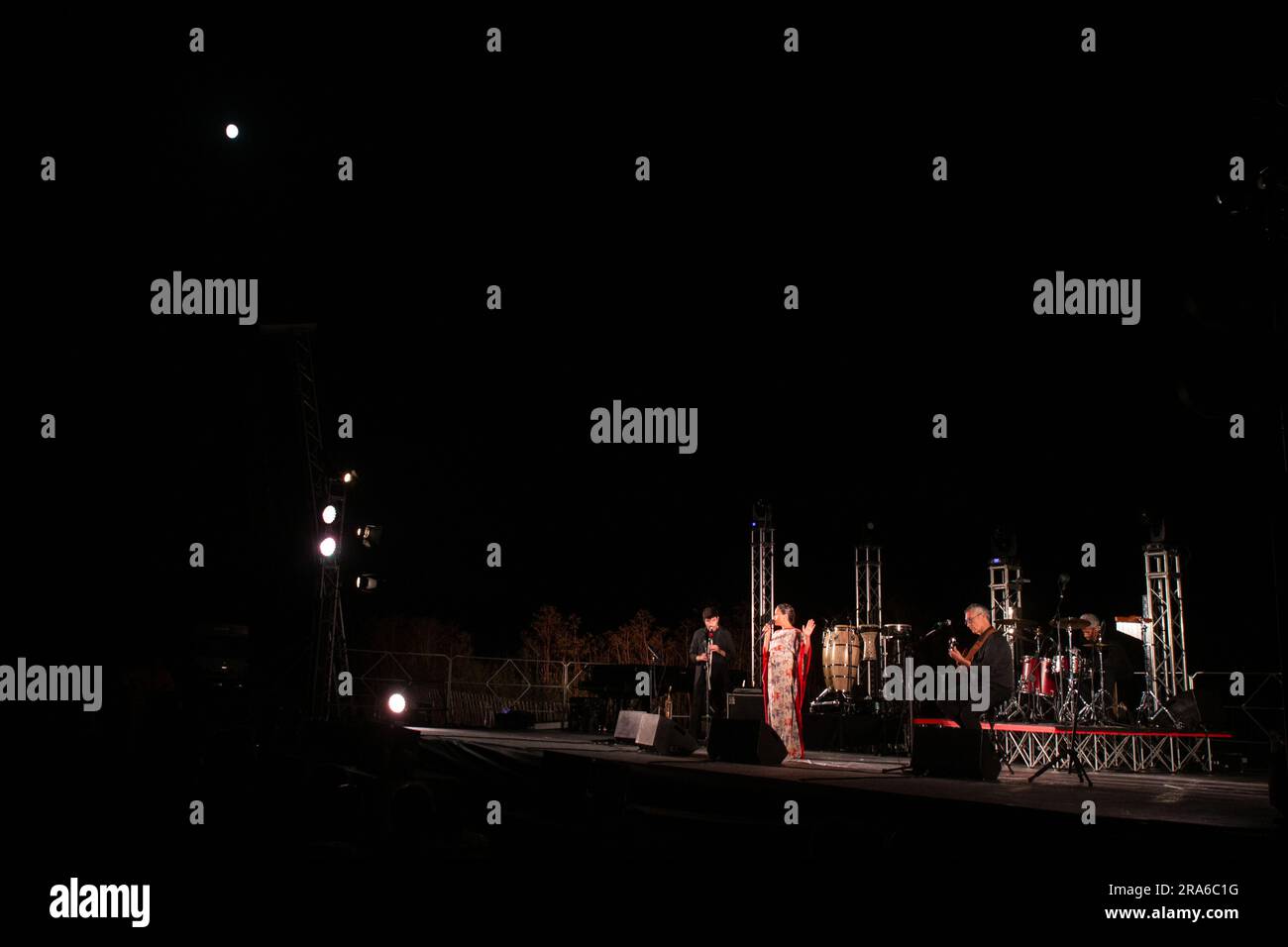 Rome, Italy. 30th June, 2023. Israeli singer Noa during her concert on ...