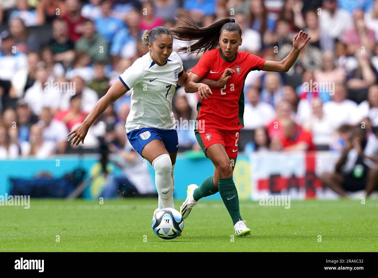 England's lauren james during a women's international friendly match at stadium mk, bletchley ...