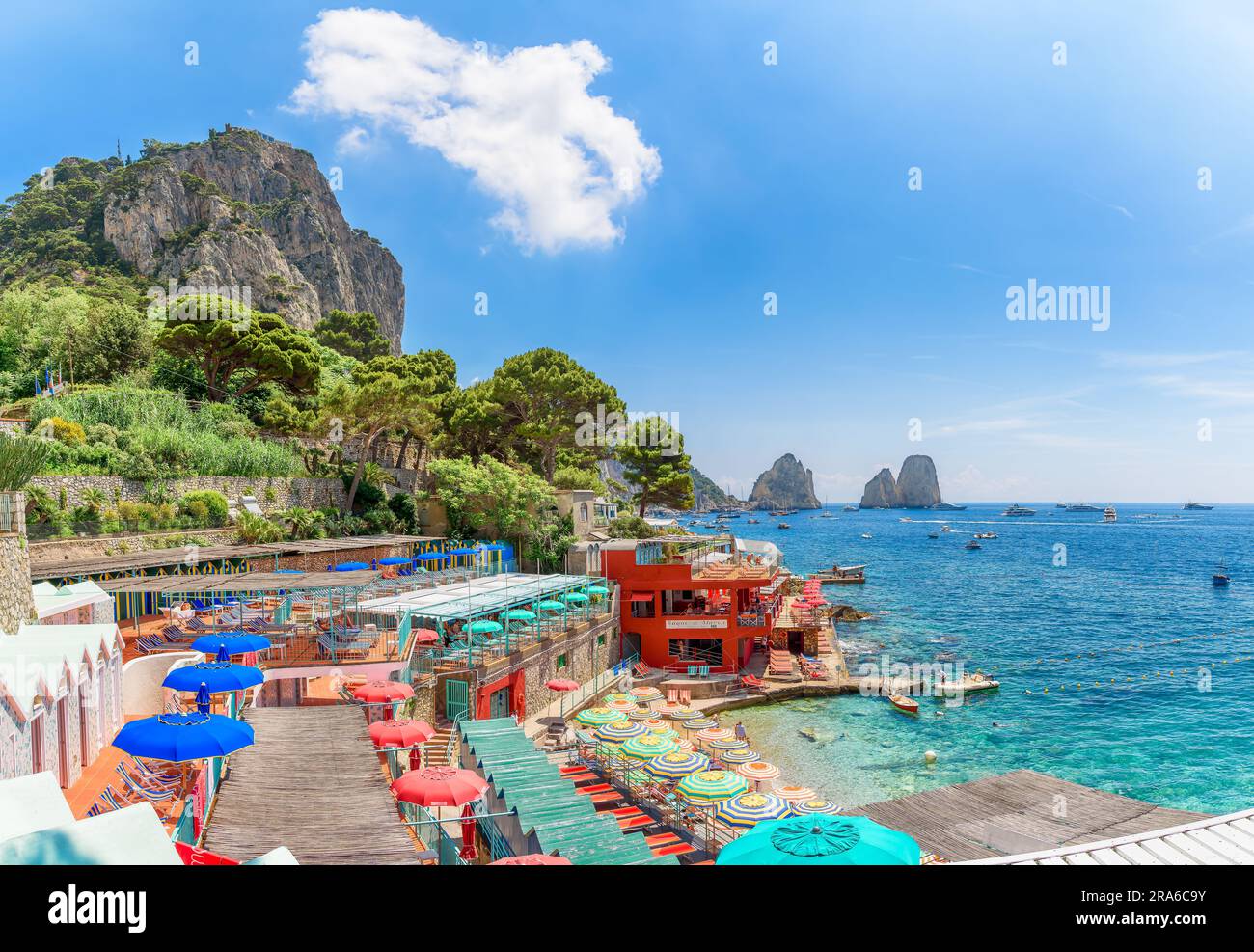 Capri islands, Italy - June 22, 2023: Landscape with Capri Island ...