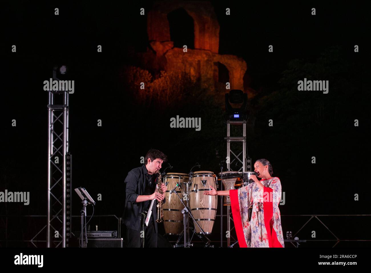 Rome, Italy. 30th June, 2023. Israeli singer Noa and musician Omri ...
