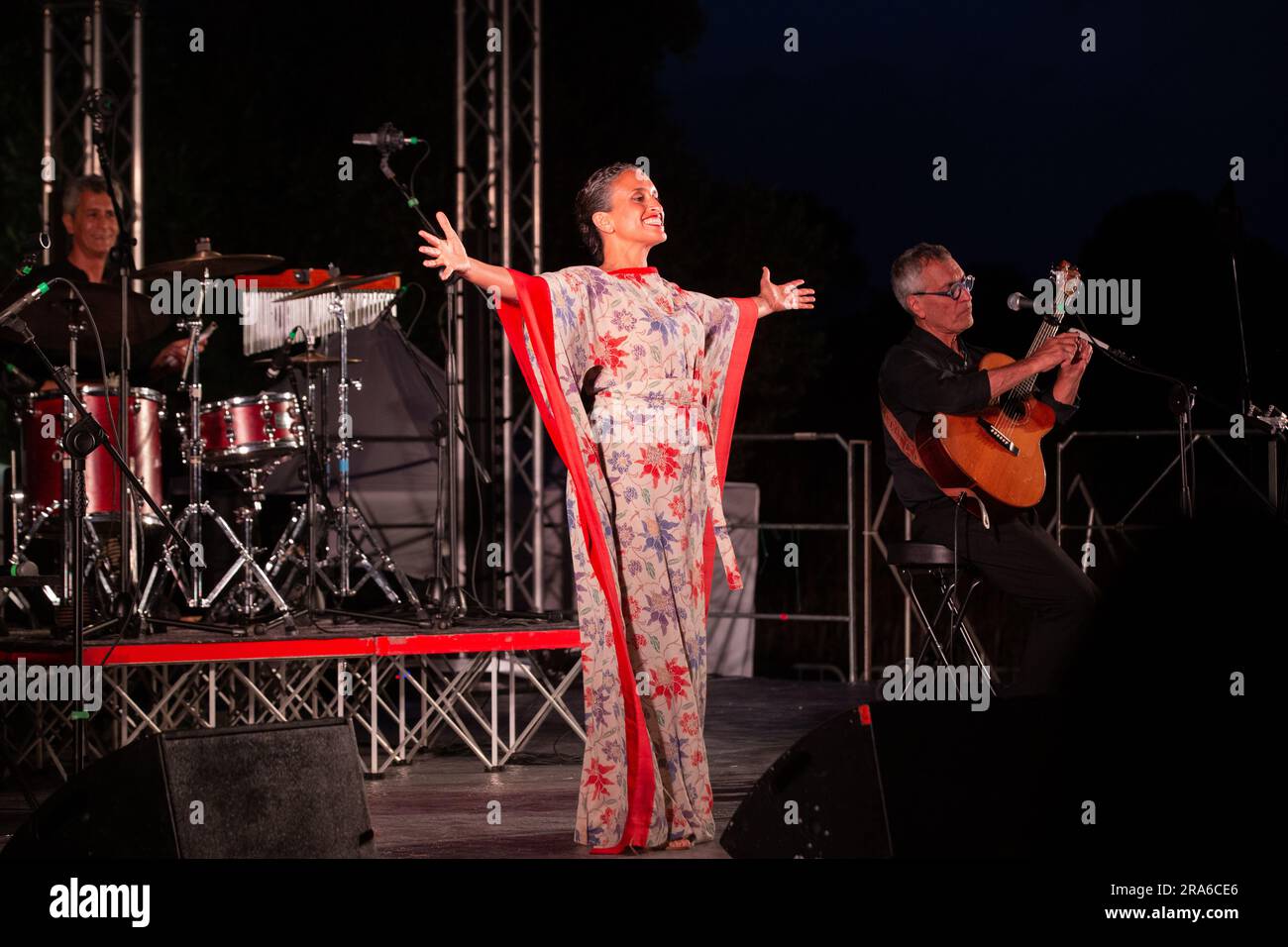 Rome, Italy. 30th June, 2023. Israeli singer Noa during her concert on ...
