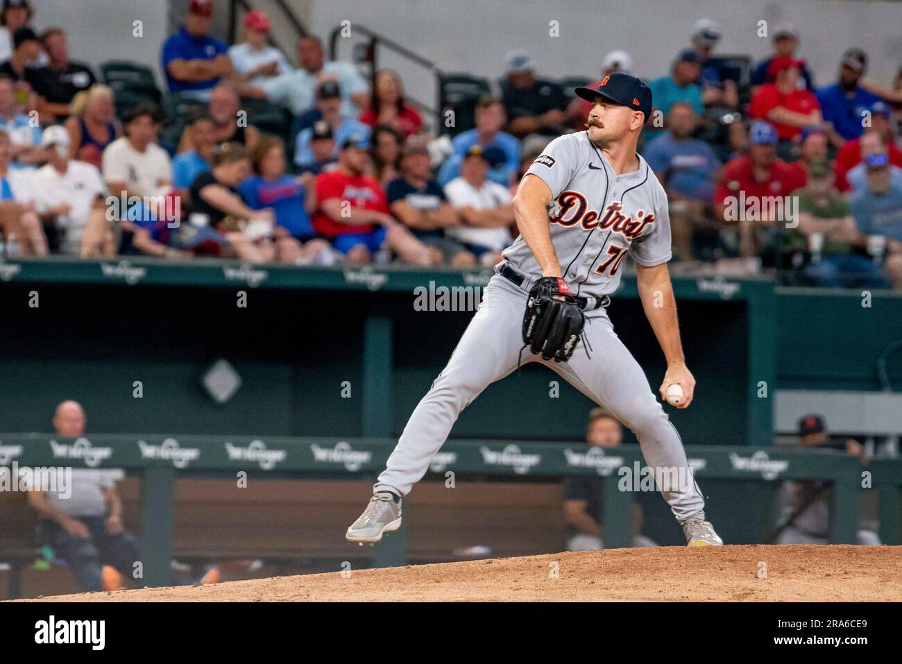 Detroit Tigers relief pitcher Tyler Alexander (70) prepares to deliver ...
