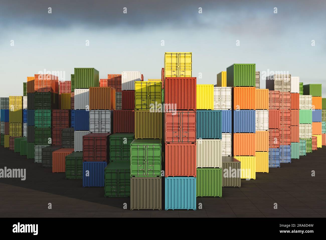 Industrial container yard for logistics import-export business Stock ...