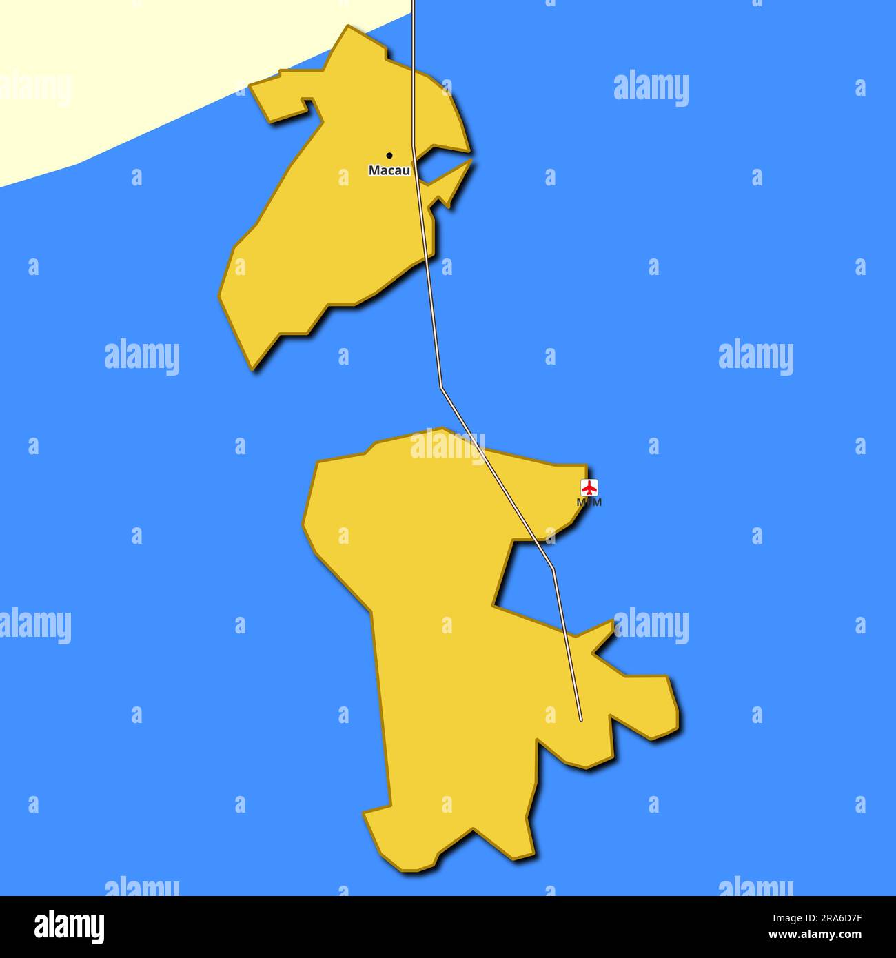 Country map of Macau featuring the major roads and highways spanning ...