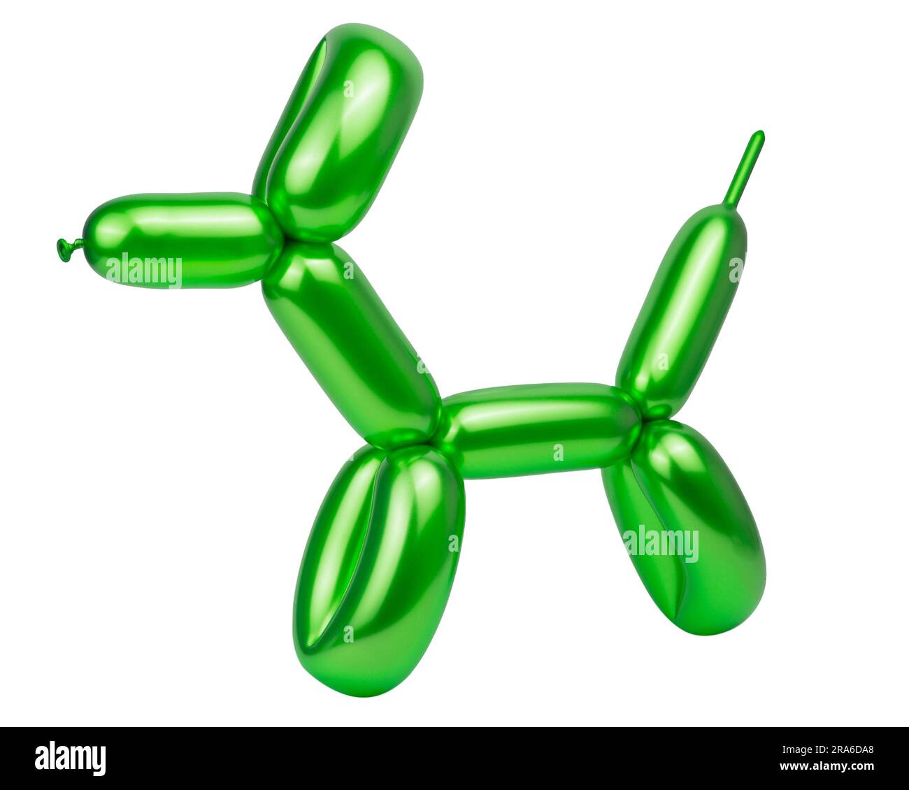 Balloon green dog party model isolated on the white background Stock ...