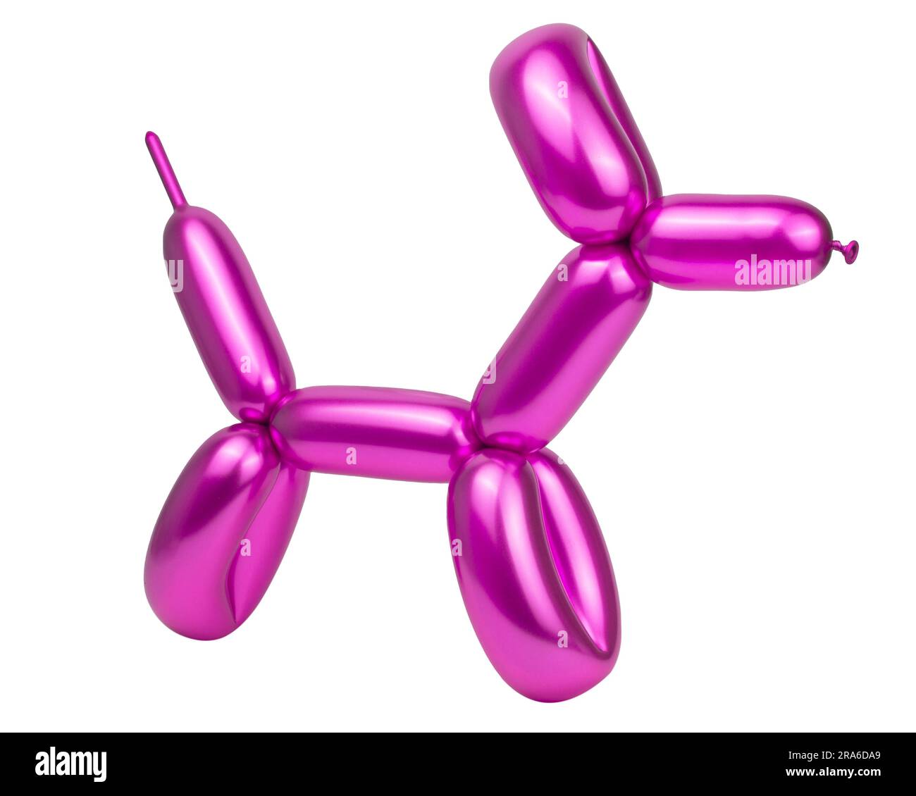 Balloon pink dog party model isolated on the white background Stock ...