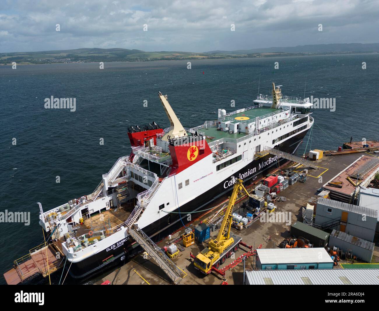 Port Glasgow, 1st July 2023. Latest views of the MV Glen Sannox ...
