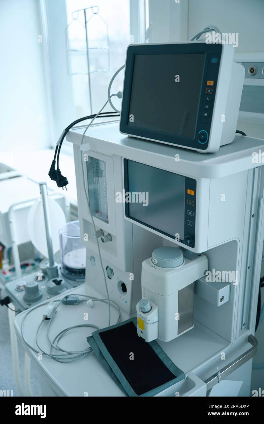 Device for anesthesia in intensive care unit Stock Photo - Alamy
