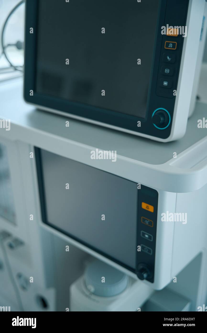 Oxygen air anesthesia machine hi-res stock photography and images - Alamy