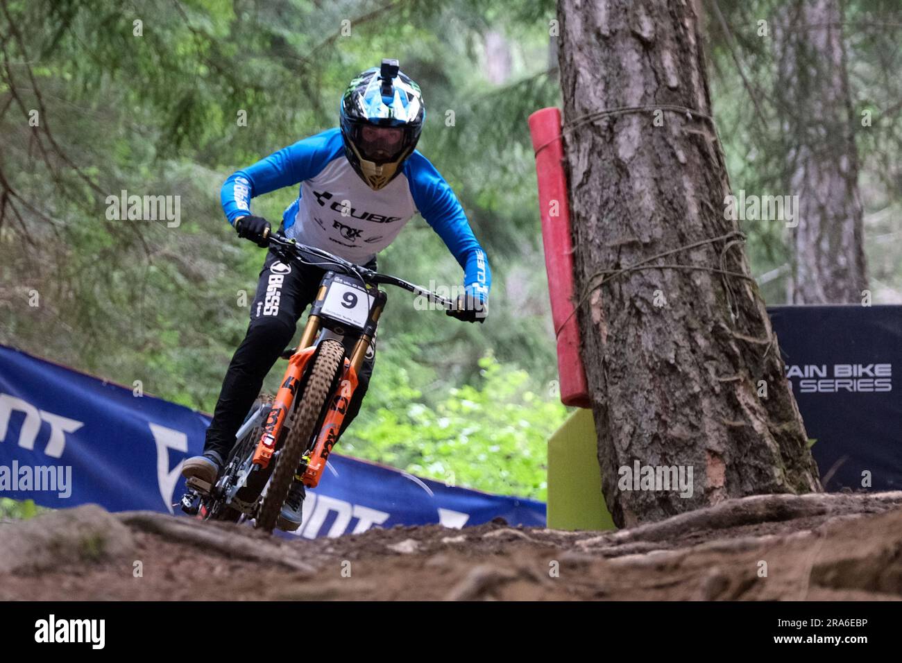 Danny Hart (GBR) in action during DH Elite Men race, at UCI MTB World ...