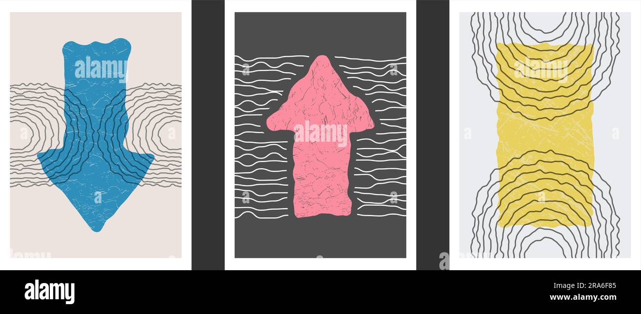 A collection of abstract posters for the interior. Pattern for wall ...