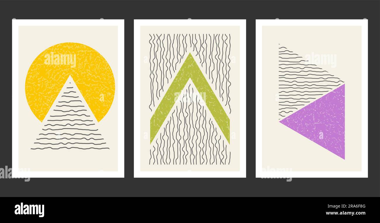 A set of hand-drawn paintings for interior design of premises ...