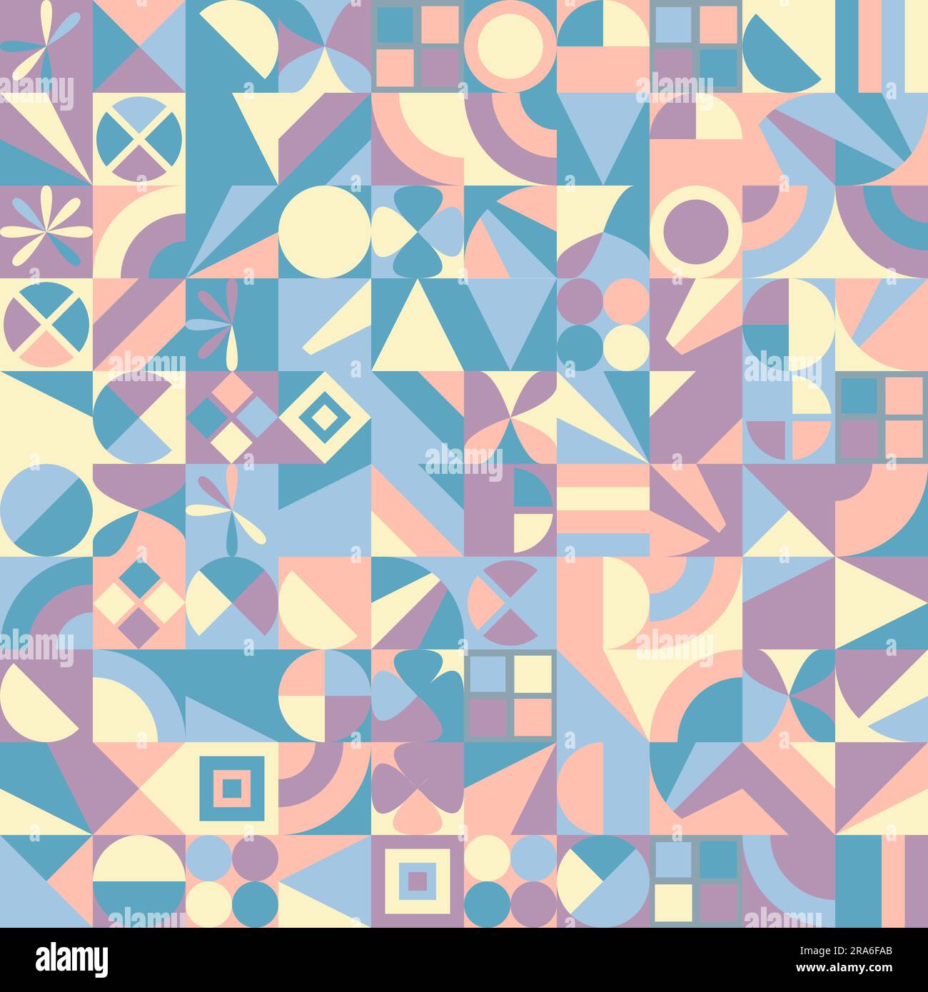 Abstract Seamless Pattern Of Arbitrary Geometric Shapes Template For