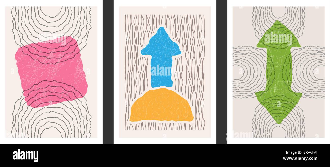 A set of abstract paintings for the interior. Sample paintings for wall ...