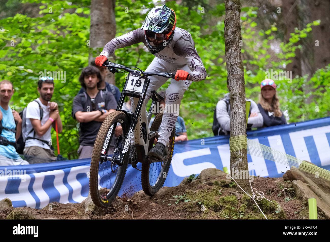 Troy Brosnan (AUS) in action during DH Elite Men race, at UCI MTB World ...