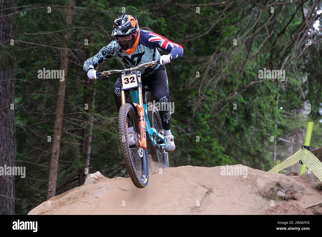 Sian Ahern (AUS) in action during DH Elite Women race, at UCI MTB World ...