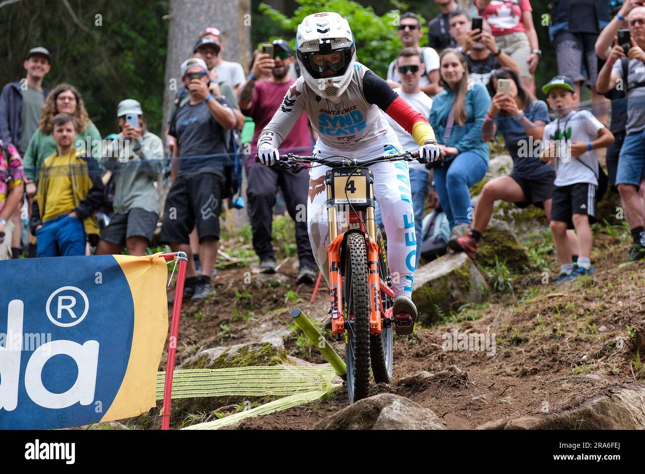 Nina Hoffmann (GER) in action during DH Elite Women race, at UCI MTB ...
