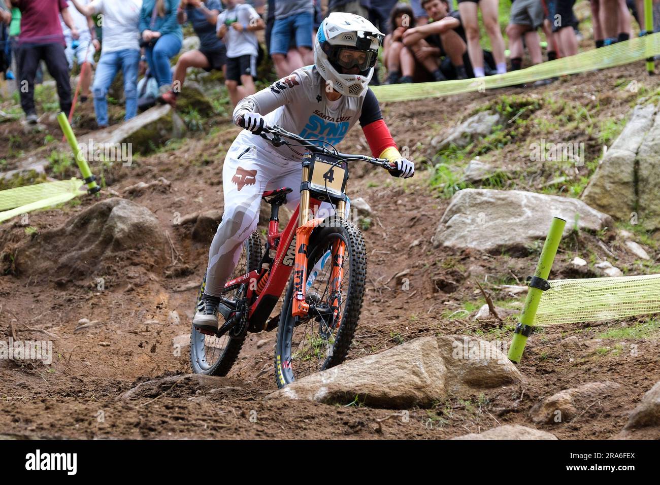 Nina Hoffmann (GER) in action during DH Elite Women race, at UCI MTB ...