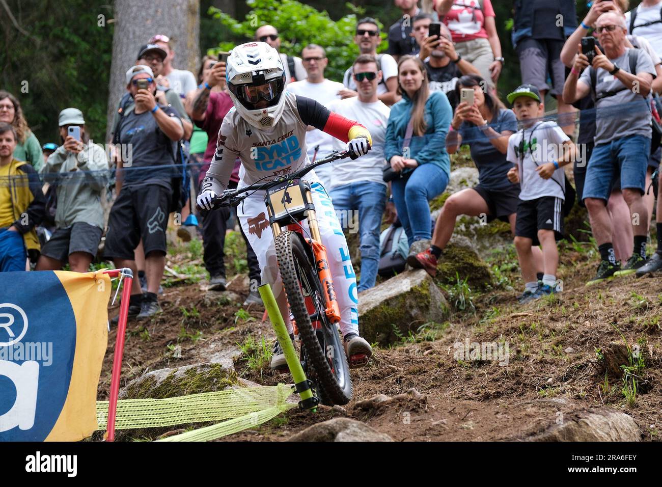 Nina Hoffmann (GER) in action during DH Elite Women race, at UCI MTB ...