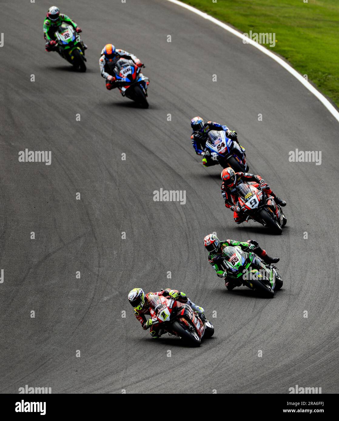 Aruba.It Racing - Ducati rider Alvaro Bautista leads the pack during ...