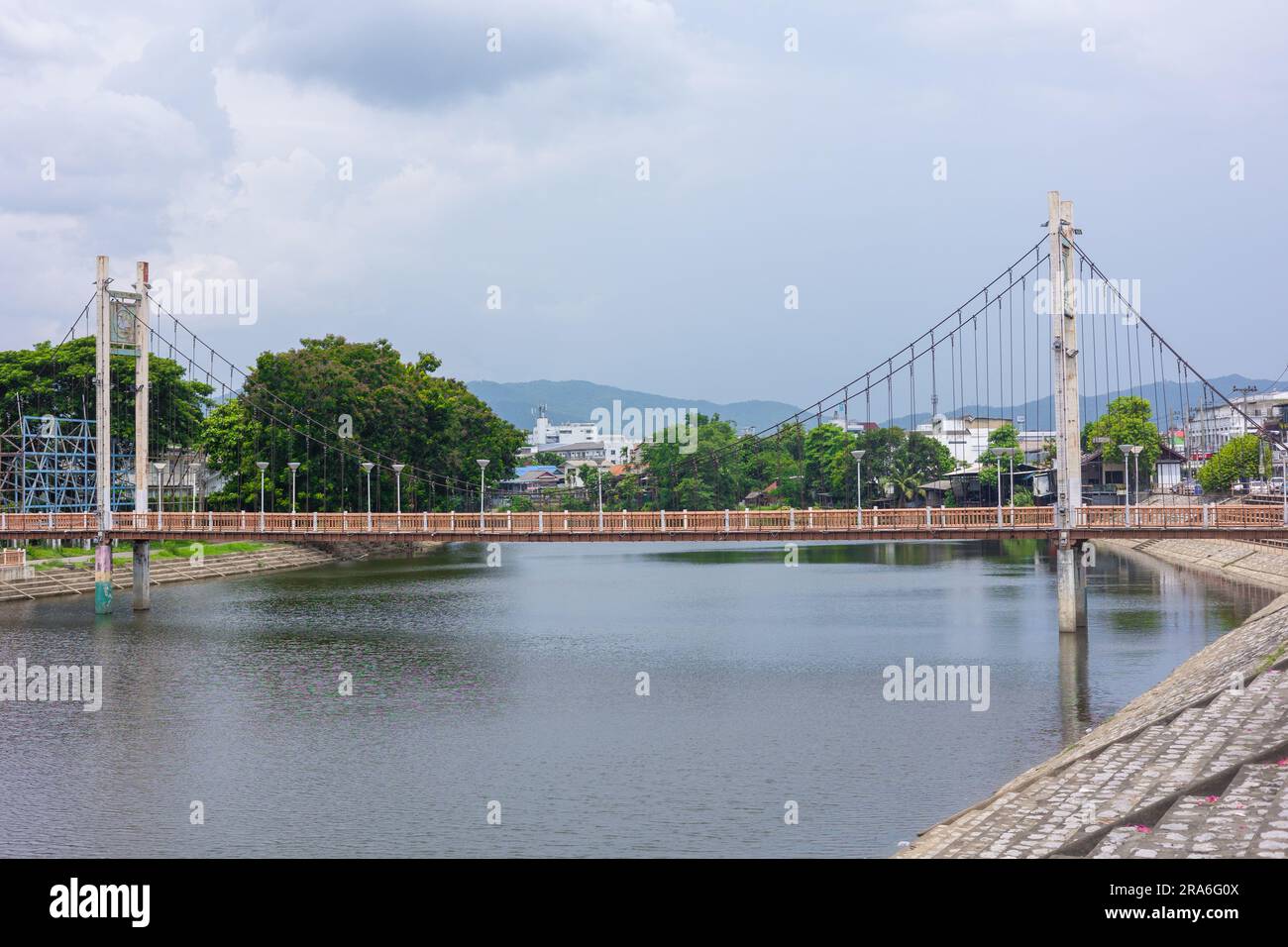 Lampang Wang River , beautiful nature landscape of irrigation water ...