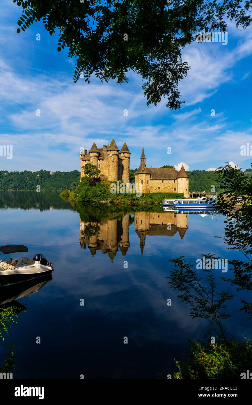 Chateau de Val, Lanobre, Auvergne-Rhône-Alpes, France. The fairytale ...